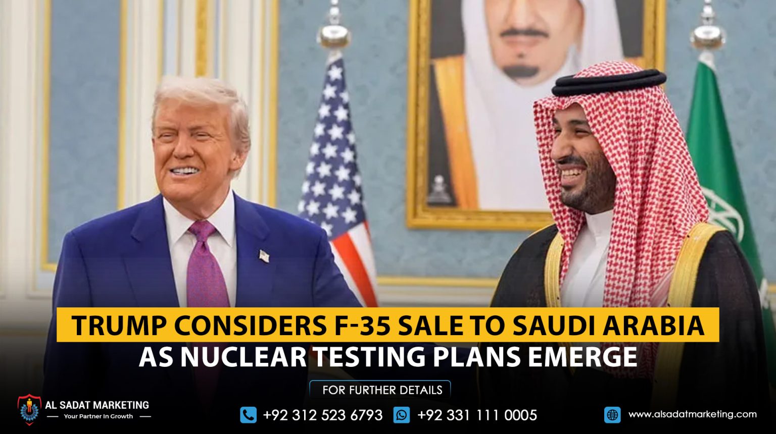 Trump Considers F-35 Sale to Saudi Arabia as Nuclear Testing Plans ...